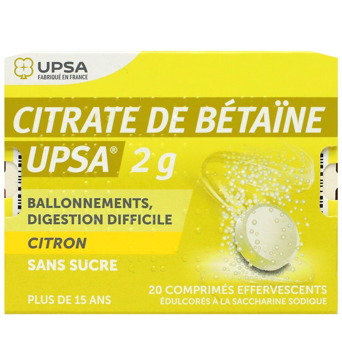 Upsa Citrate de bétaïne effervescent - Digestion facile