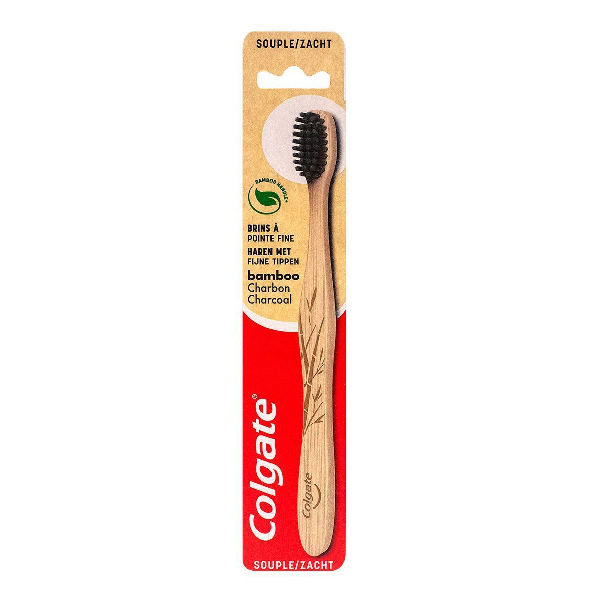Colgate Brosse à Dents Bamboo Charbon Souple - Écologique