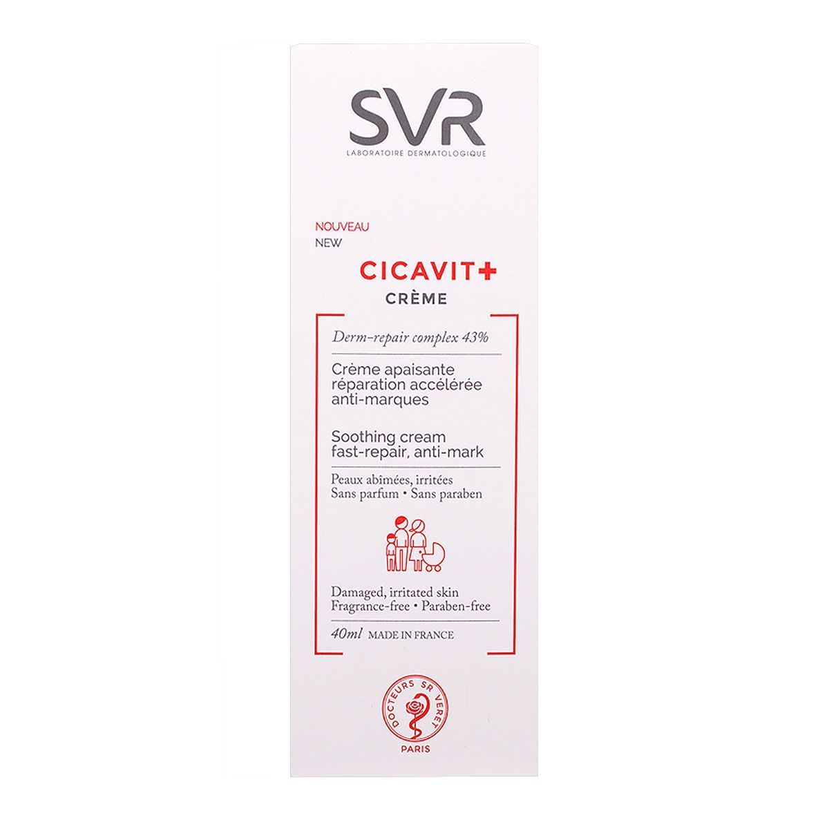 SVR Crème Cicavit Apaisante - Réparation Peau Irritée - Pharmacie