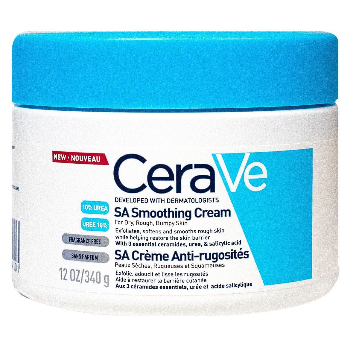 CeraVe Crème Anti-Rugosités 340 g - Exfoliation et Hydratation