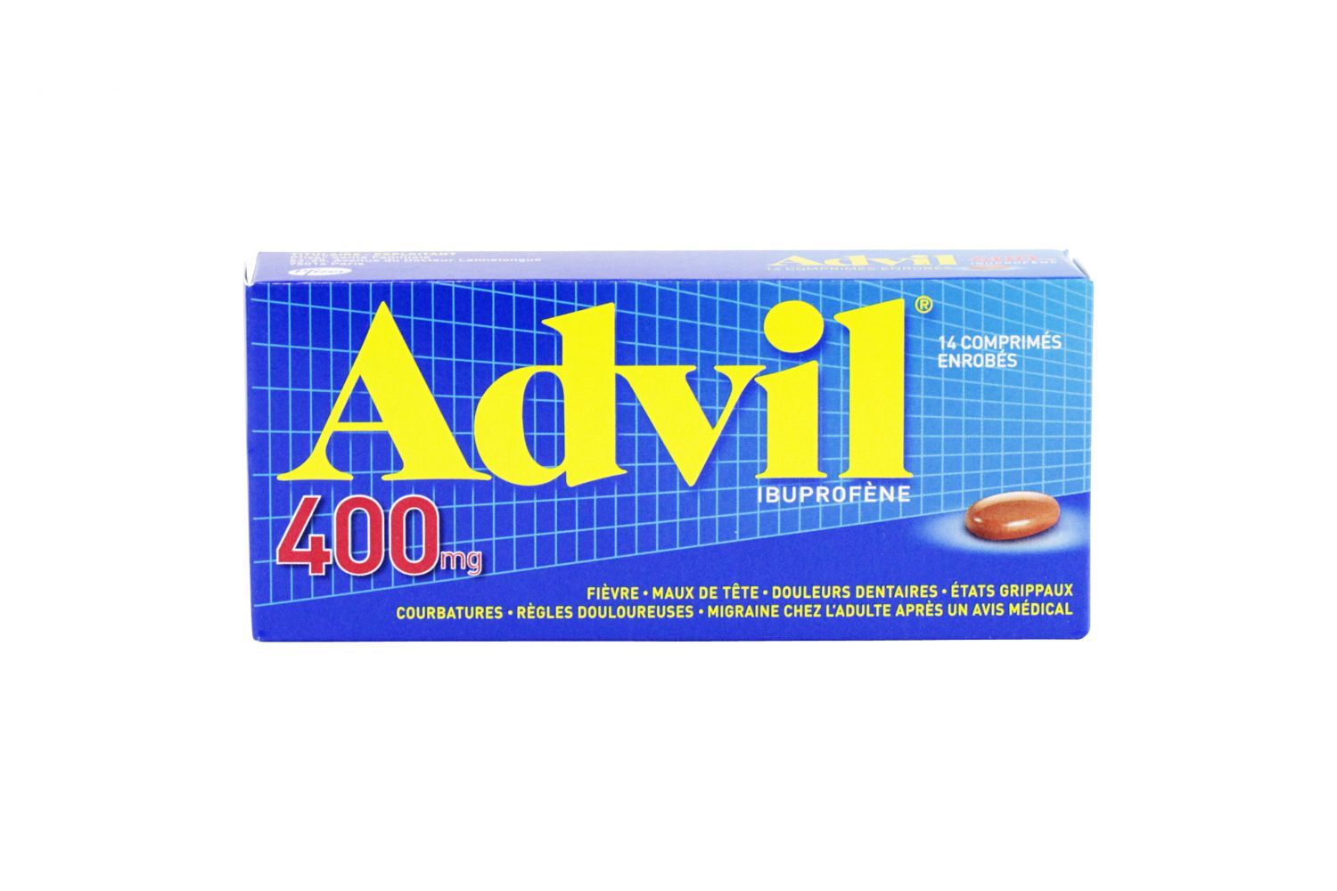 Advil 400 mg x14 - Soulage douleurs et fièvre - Pharmacie