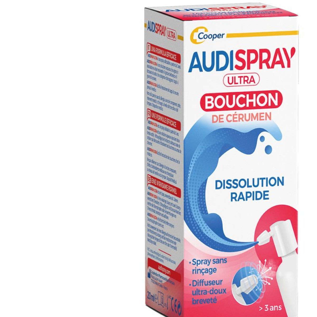 Audispray ultra spray pour l'extraction des bouchons - Pharmacie