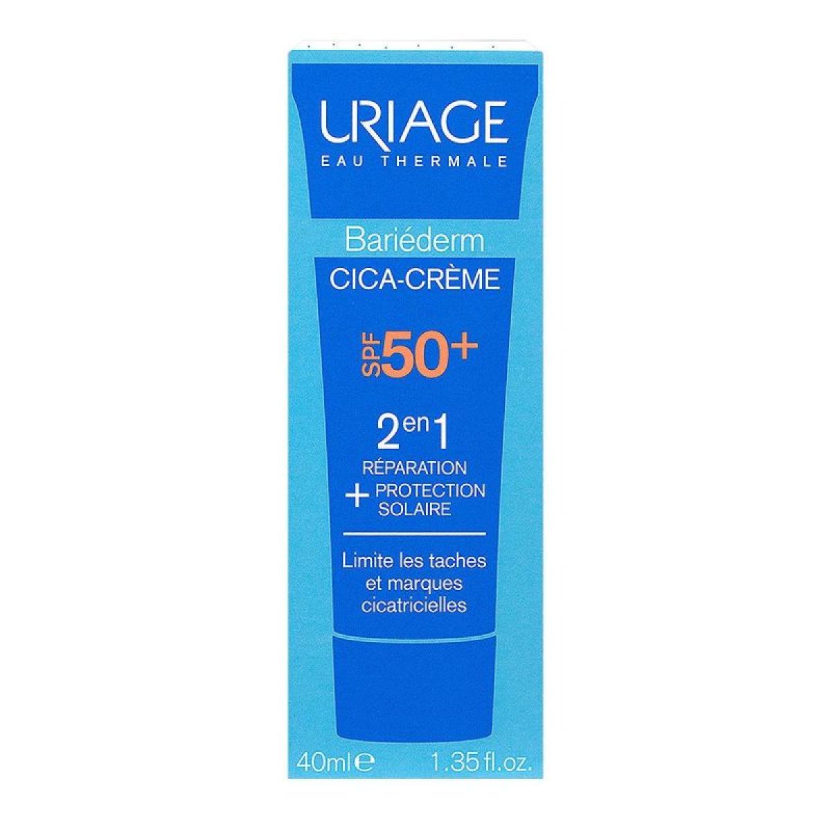 Uriage Bariédérm Cica Crème SPF50+ - Répare et Protège