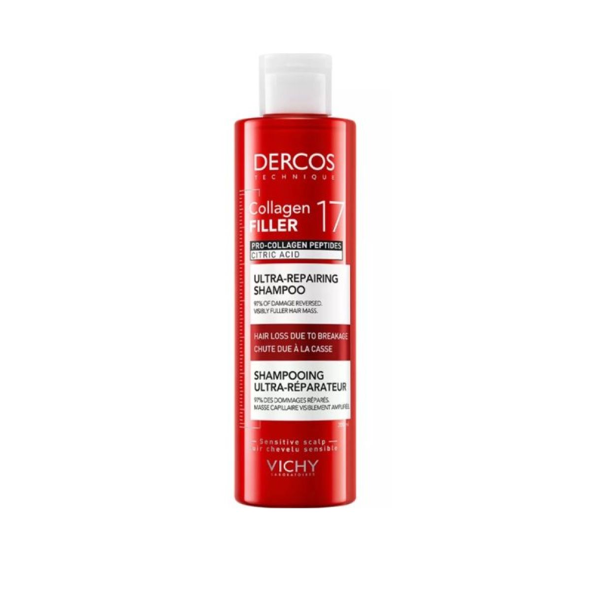 Dercos - Collagen filler 17 Shampooing ultra-réparateur 200ml