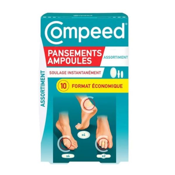 Compeed Pansements Ampoules Assortiment x10 Compeed Pansements Ampoules Assortiment x10